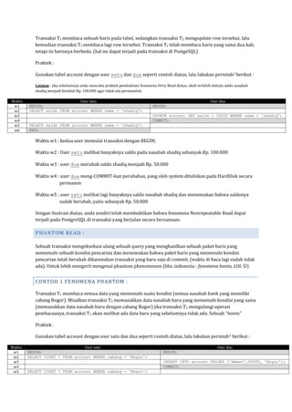 PostgreSQL Transaksi | PDF