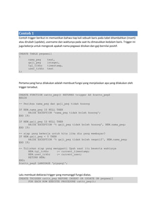 PostgreSQL Trigger | PDF