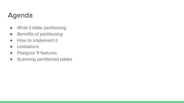 Postgre sql 10 table partitioning | PPT