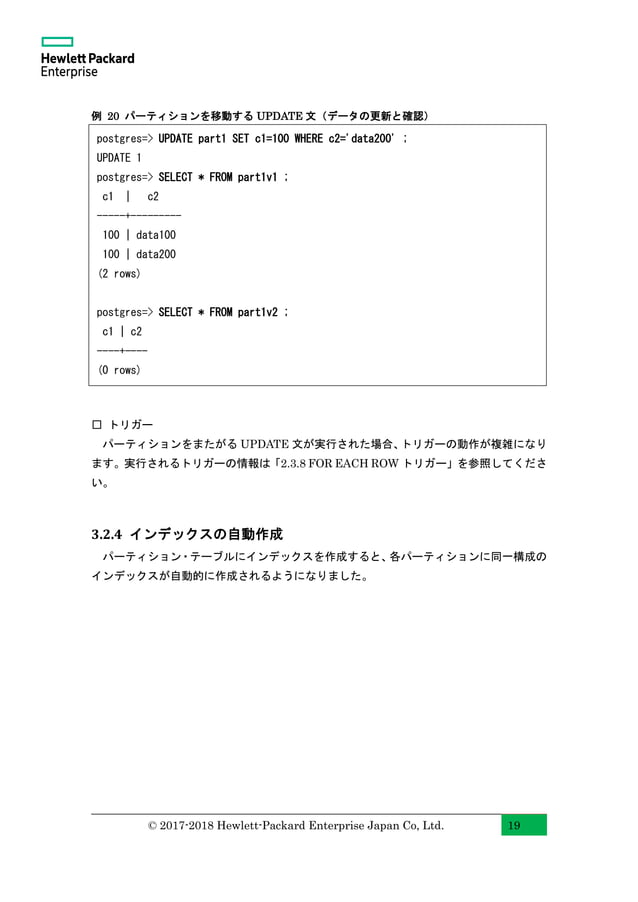 PostgreSQL 11 New Features With Examples (Japanese) | PDF
