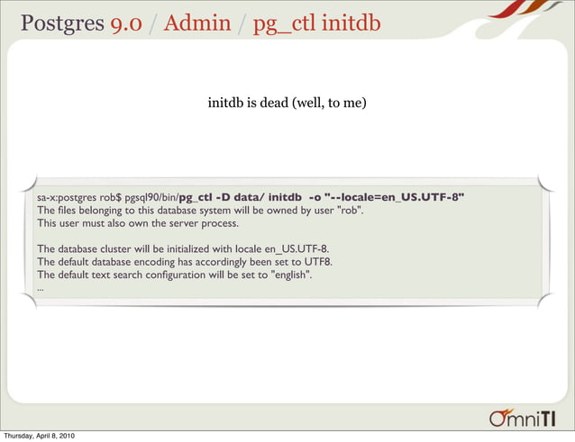 A Guide To PostgreSQL 9.0 | PPT