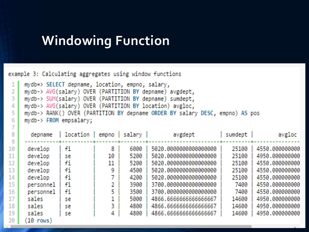 PostgreSQL Advanced Queries