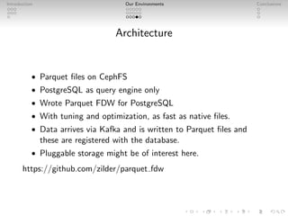PostgreSQL as a Big Data Platform | PDF