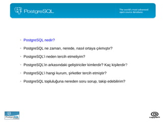 PostgreSQL'e Genel Bakış | PDF