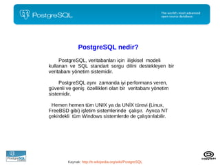 PostgreSQL'e Genel Bakış | PDF
