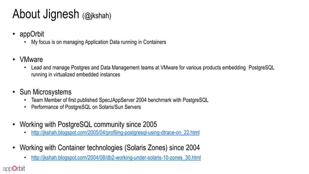 PostgreSQL and Linux Containers | PPT