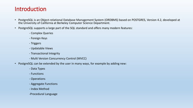 Postgresql Database Slides Pptx Databases Computer Software And Applications