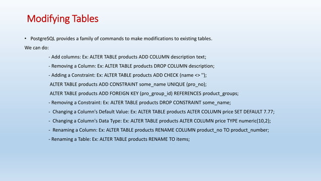 Postgresql Database Slides Pptx Databases Computer Software And 8624
