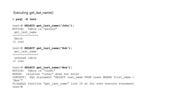 Postgresql stored procedure | PPTX
