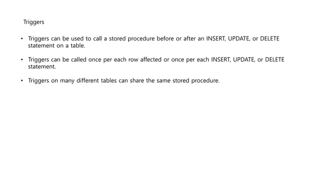 Postgresql stored procedure | PPTX