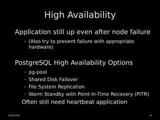 PostgreSQL Scaling And Failover | PDF | Databases | Computer Software and Applications