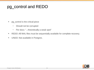 Postgres Vision 2018: WAL: Everything You Want to Know | PPT