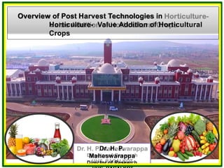 Post Harvest on value addition of fruits and vegetables | PPTX
