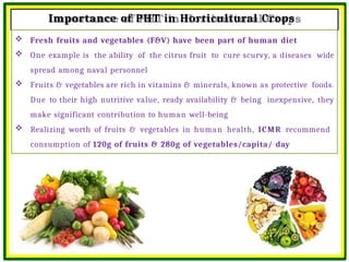 Post Harvest on value addition of fruits and vegetables | PPTX