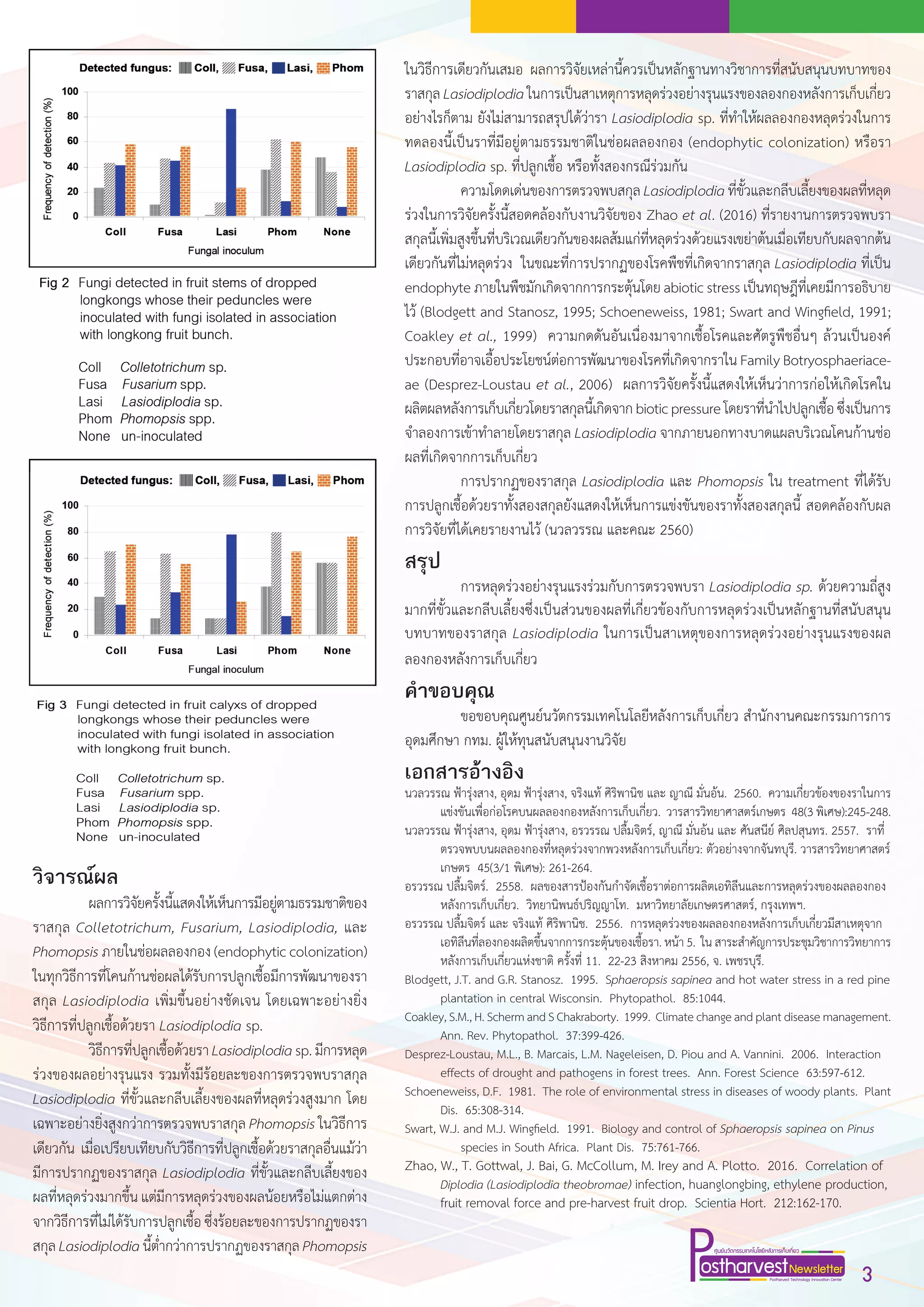 Postharvest Newsletter ปีที่ 18 ฉบับที่ 2 เมษายน - มิถุนายน 2562 | PDF