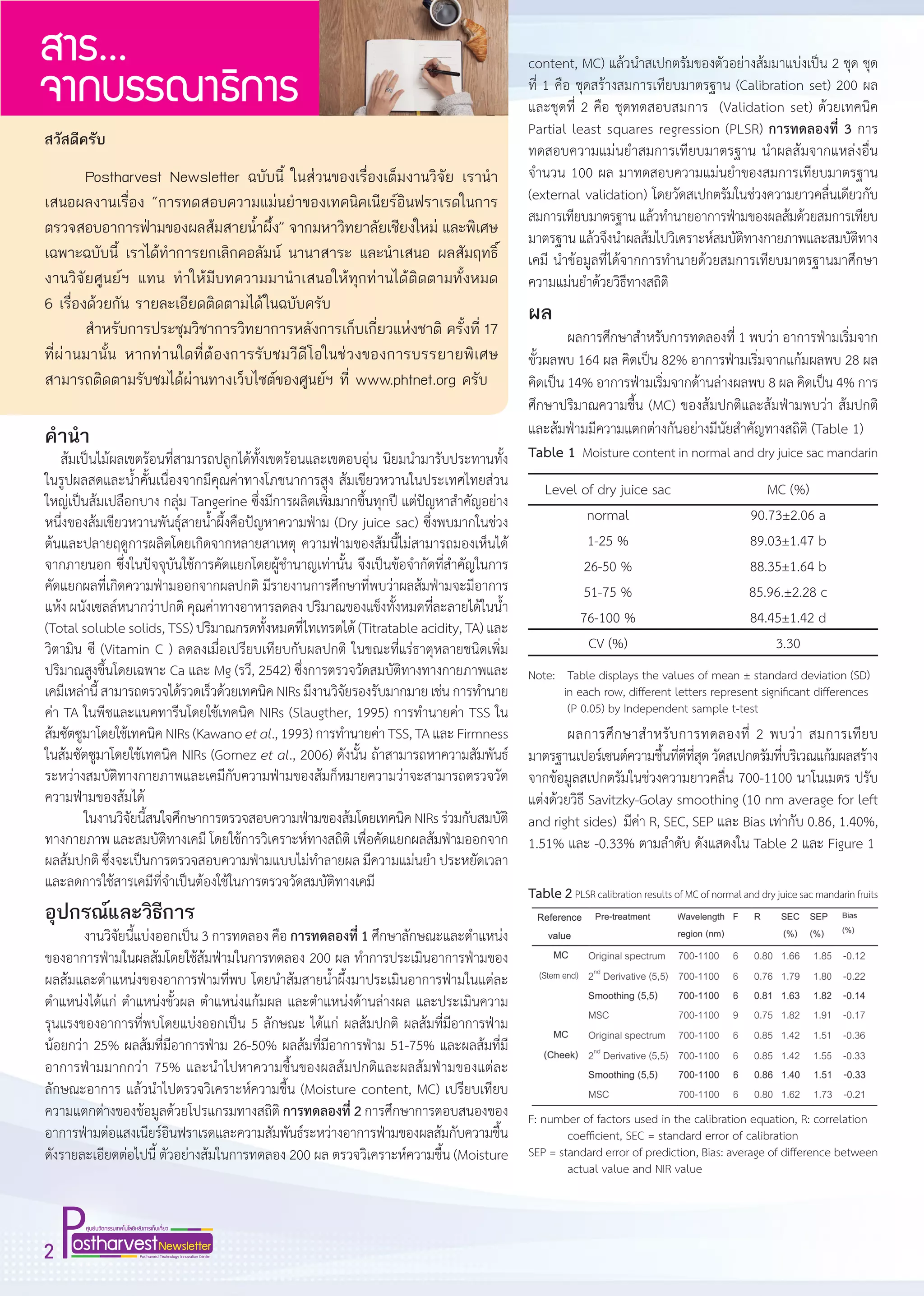 Postharvest Newsletter ปีที่ 18 ฉบับที่ 3 กรกฎาคม – กันยายน 2562 | PDF