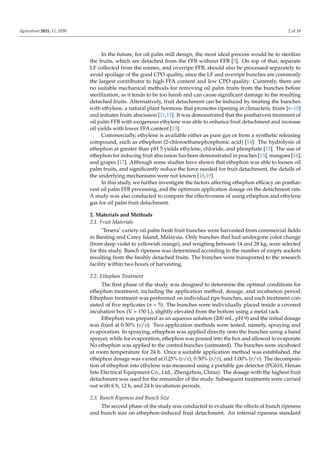 PostharvestFruitDetachmentinOilPalmBuncheswithEthephonandEthyleneGasApp ...