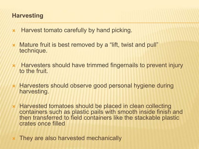 Post harvest handling of vegetables | PPTX