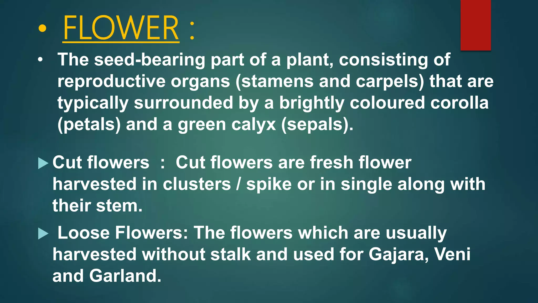Post harvesting handling of flowers | PPTX