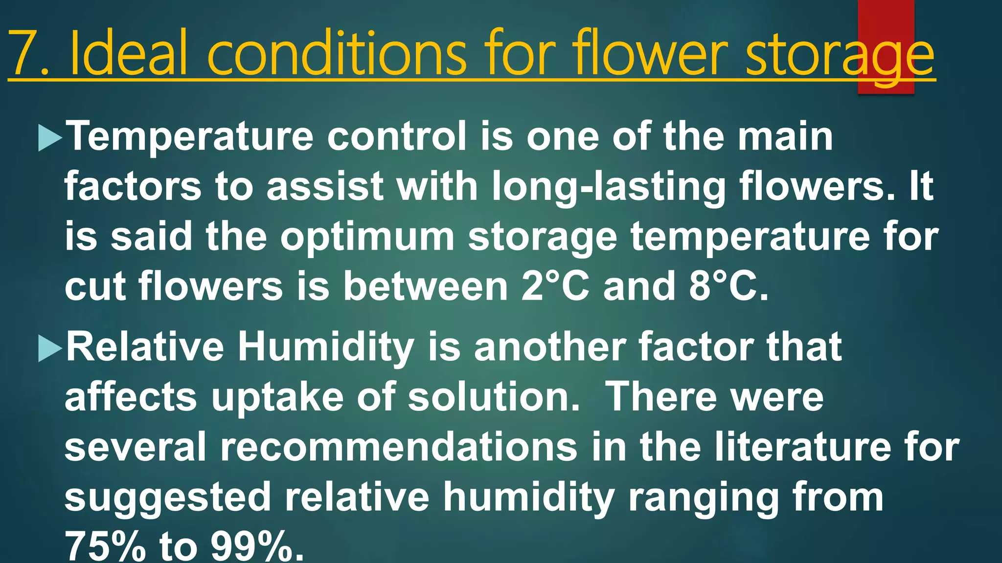 Post harvesting handling of flowers | PPTX