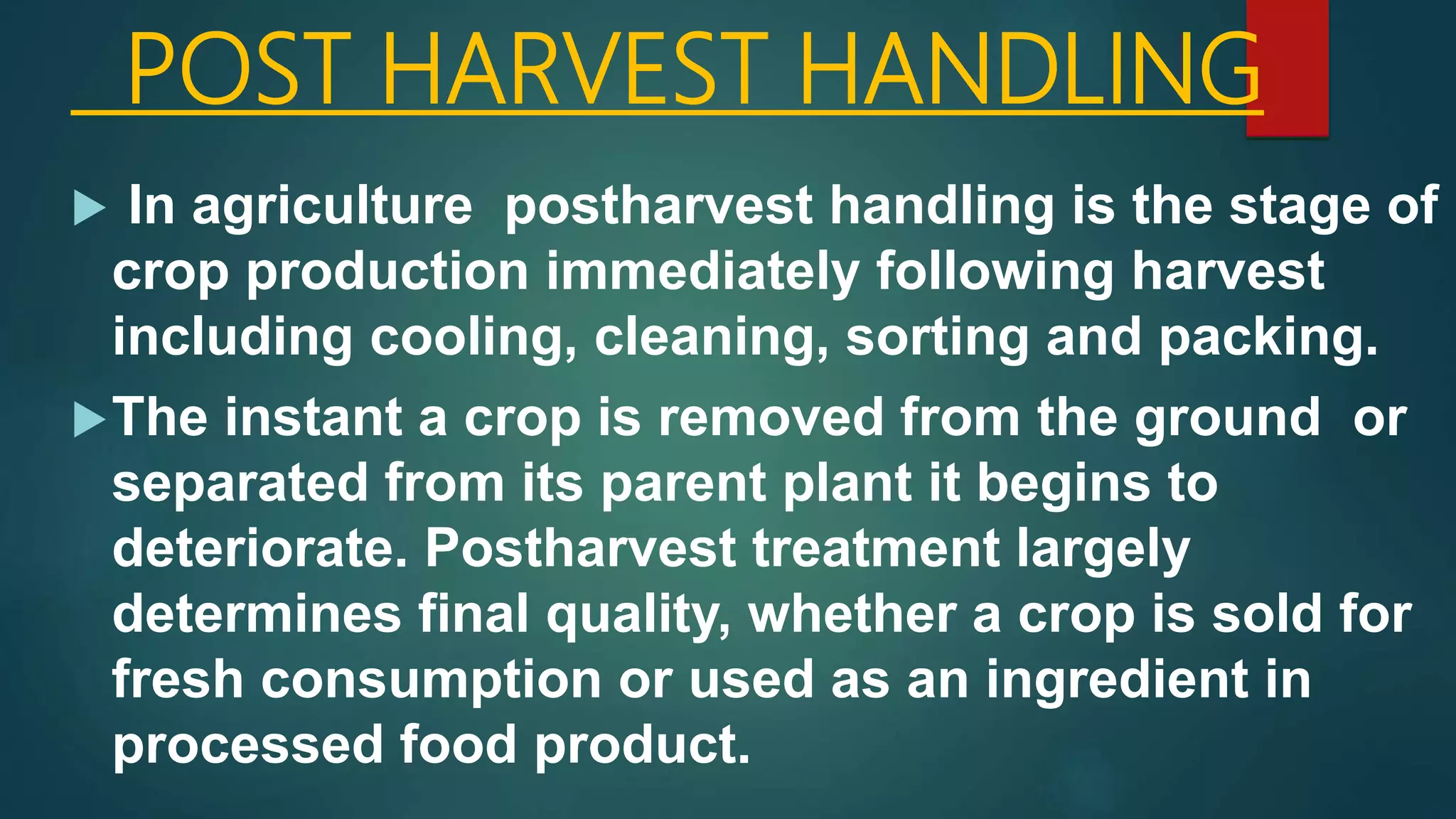 Post harvesting handling of flowers | PPTX