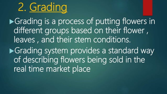 Post harvesting handling of flowers | PPTX
