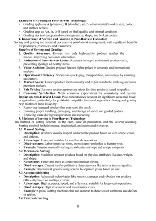 report file POST HARVESTING TECHNOLOGY engineering | PDF