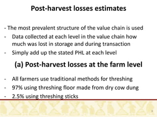 How big are post-harvest losses in Ethiopia? The case of teff | PPT