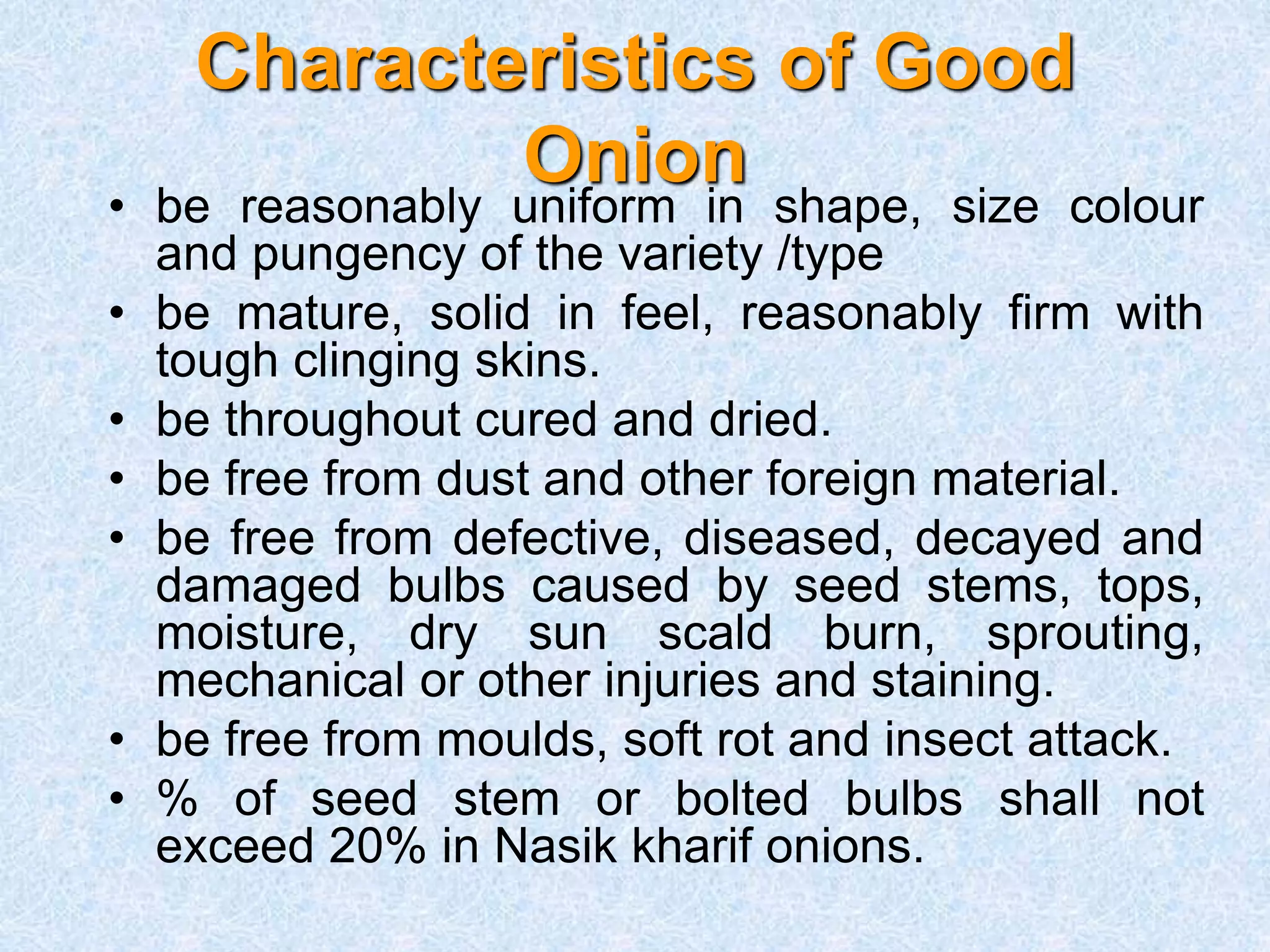 Post harvest management and value addition of onion | PPT