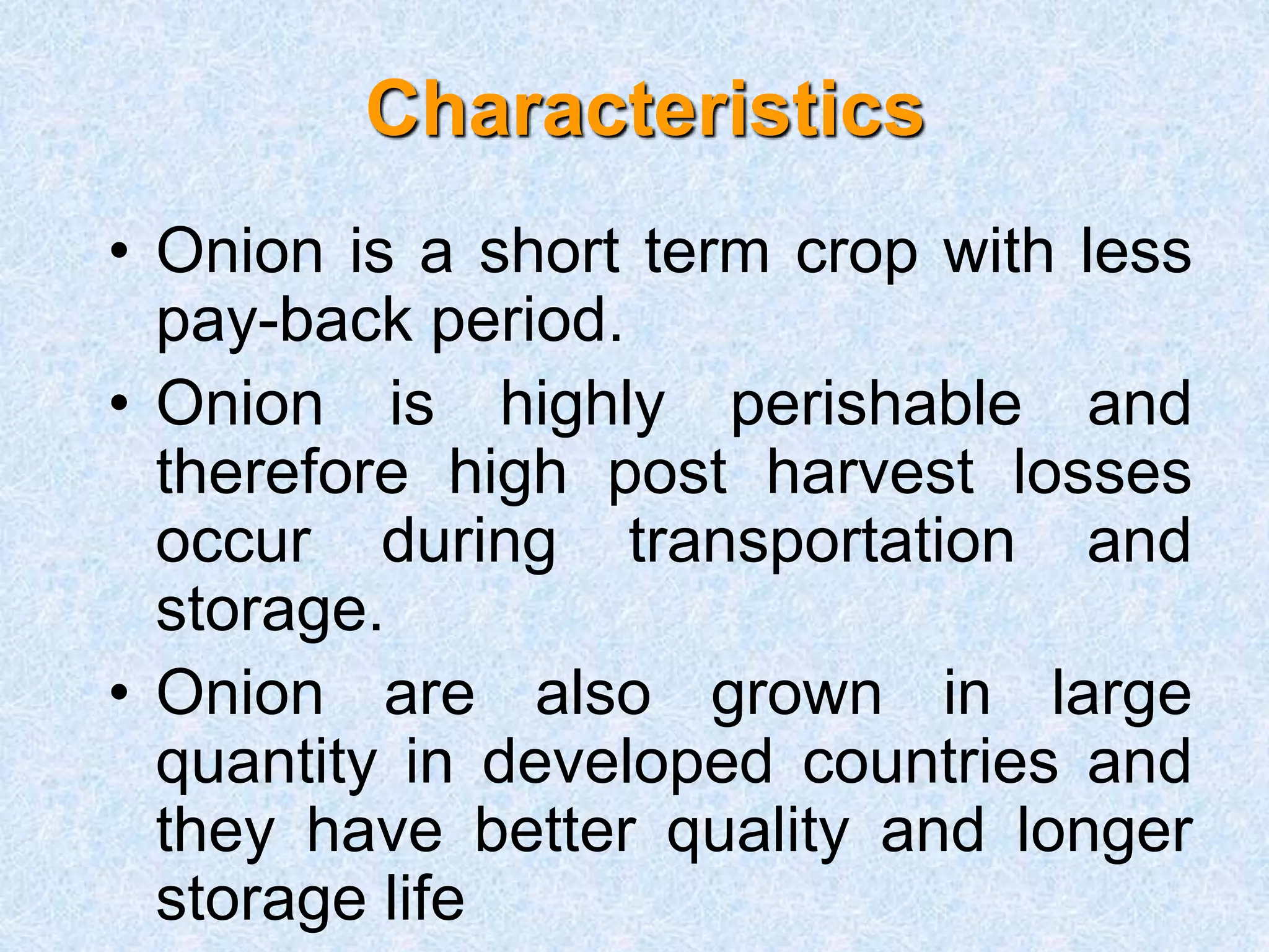 Post harvest management and value addition of onion | PPT