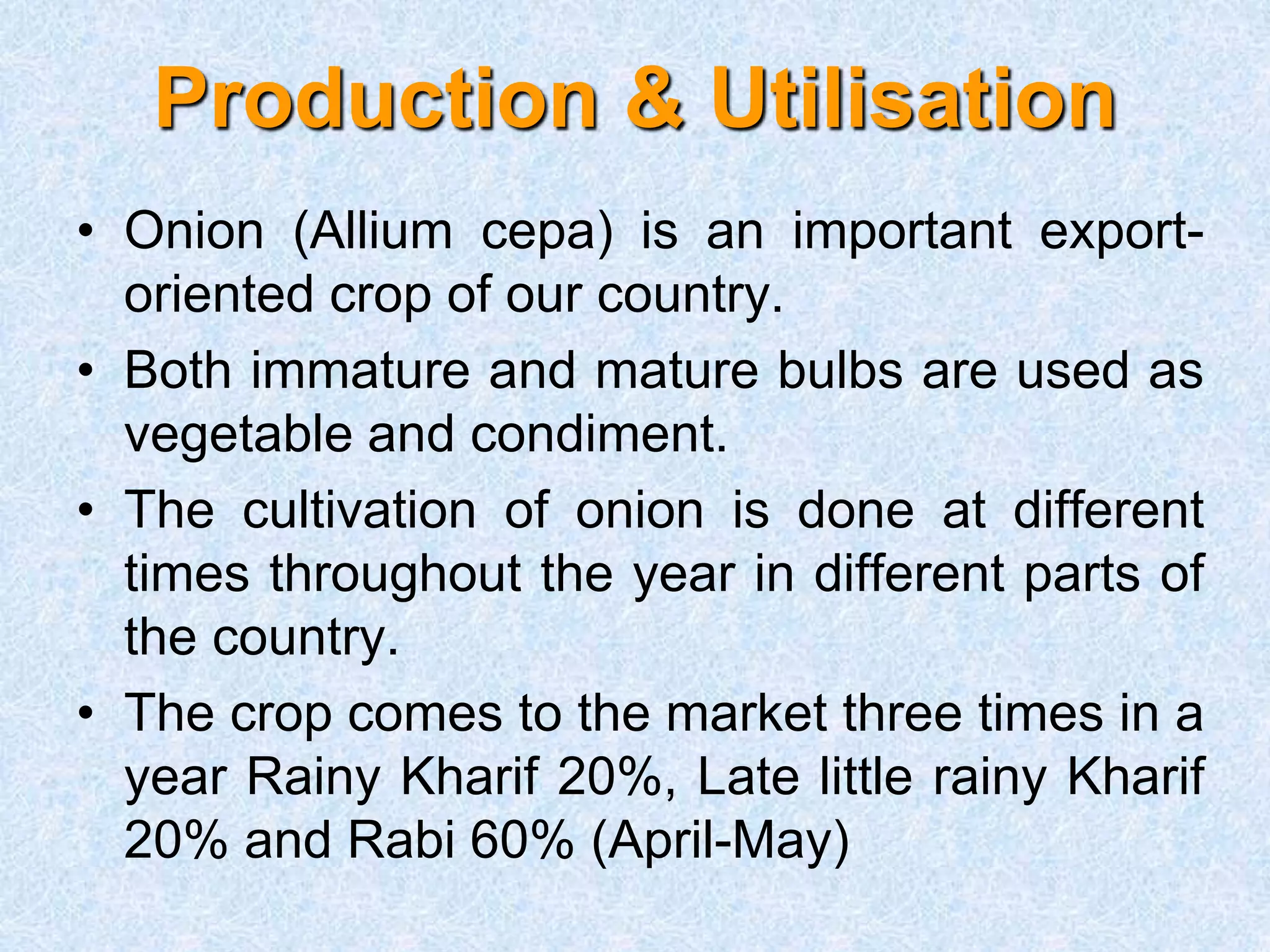 Post harvest management and value addition of onion | PPT