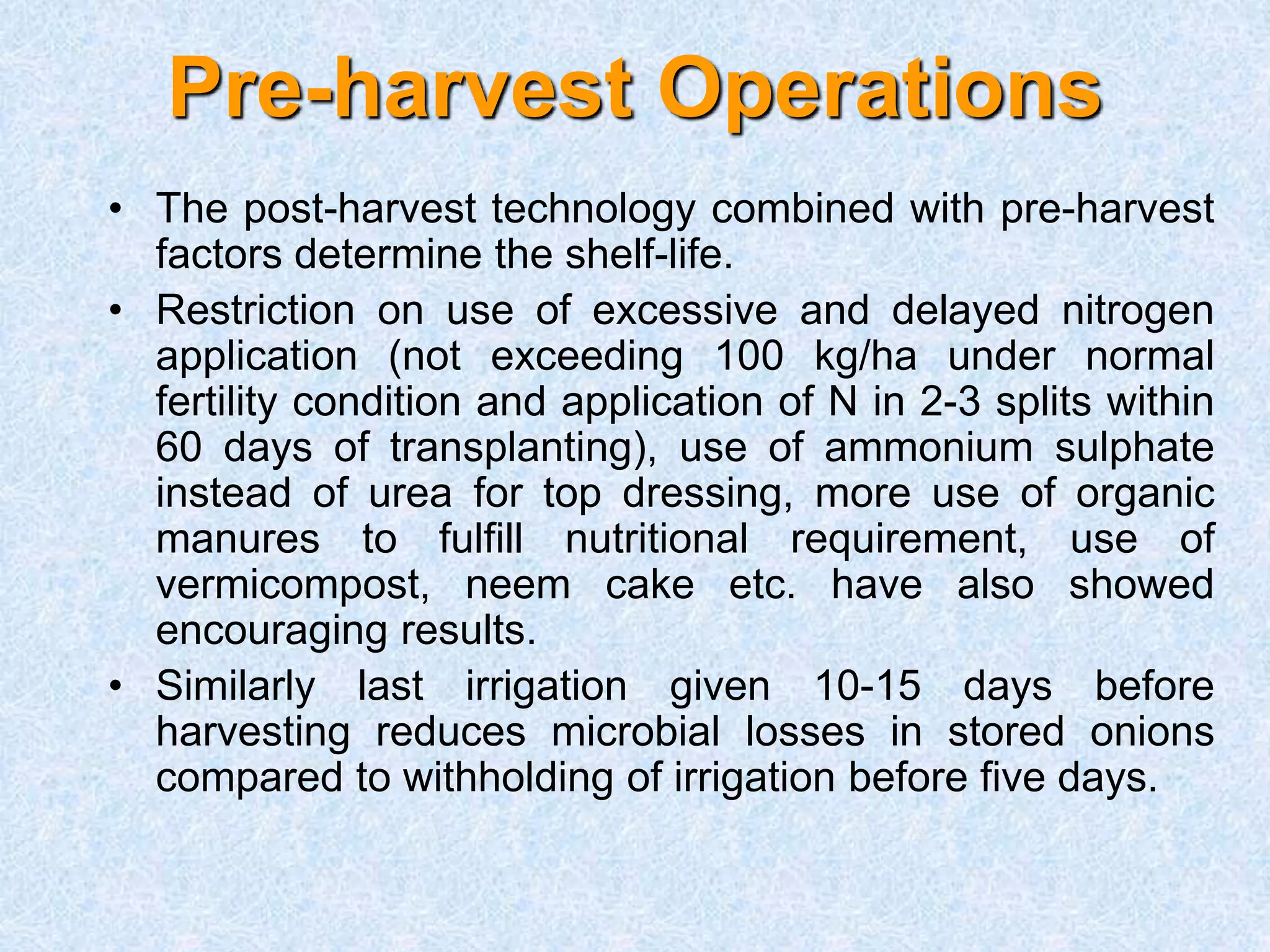 Post harvest management and value addition of onion | PPT