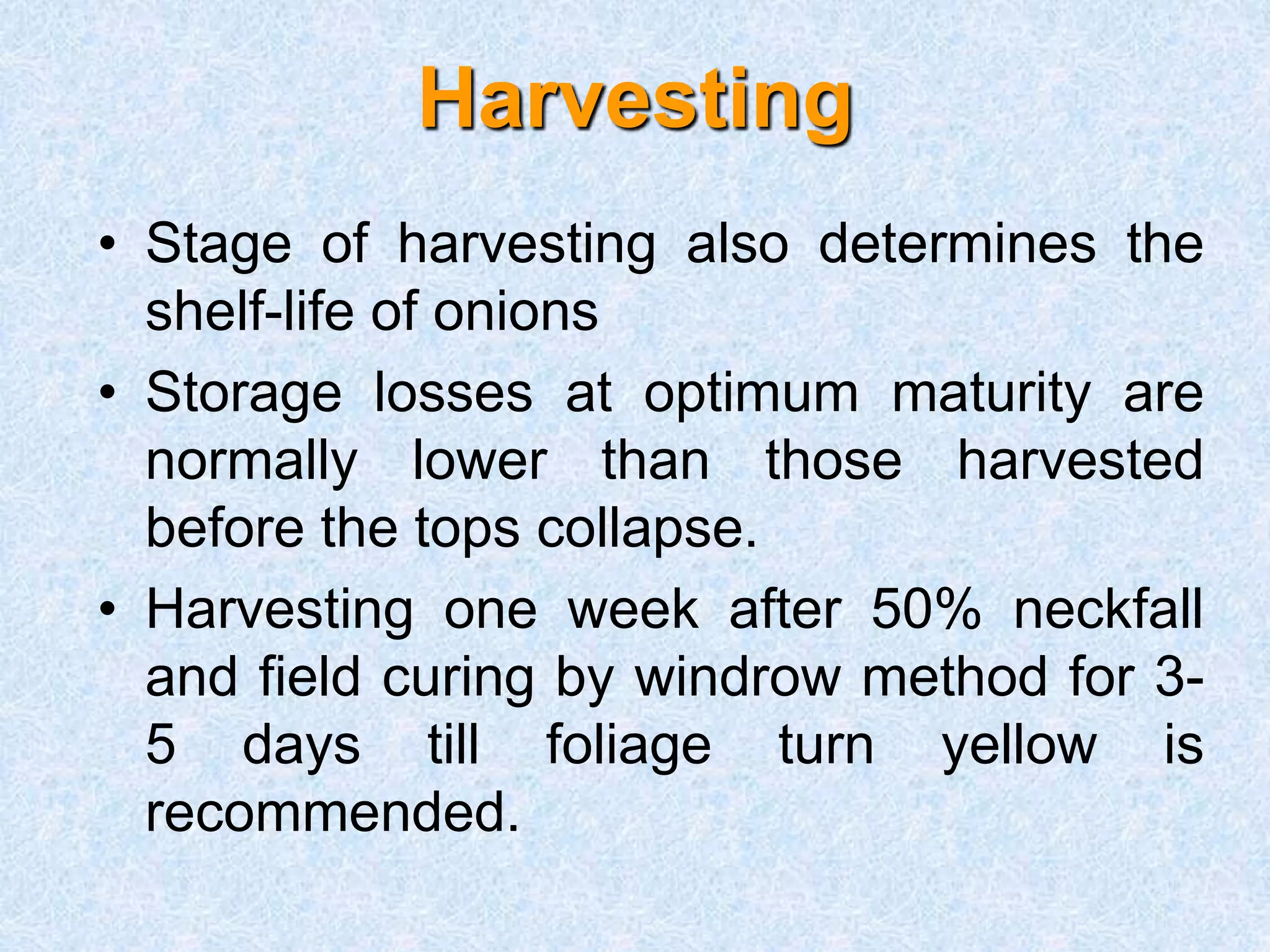 Post harvest management and value addition of onion | PPT