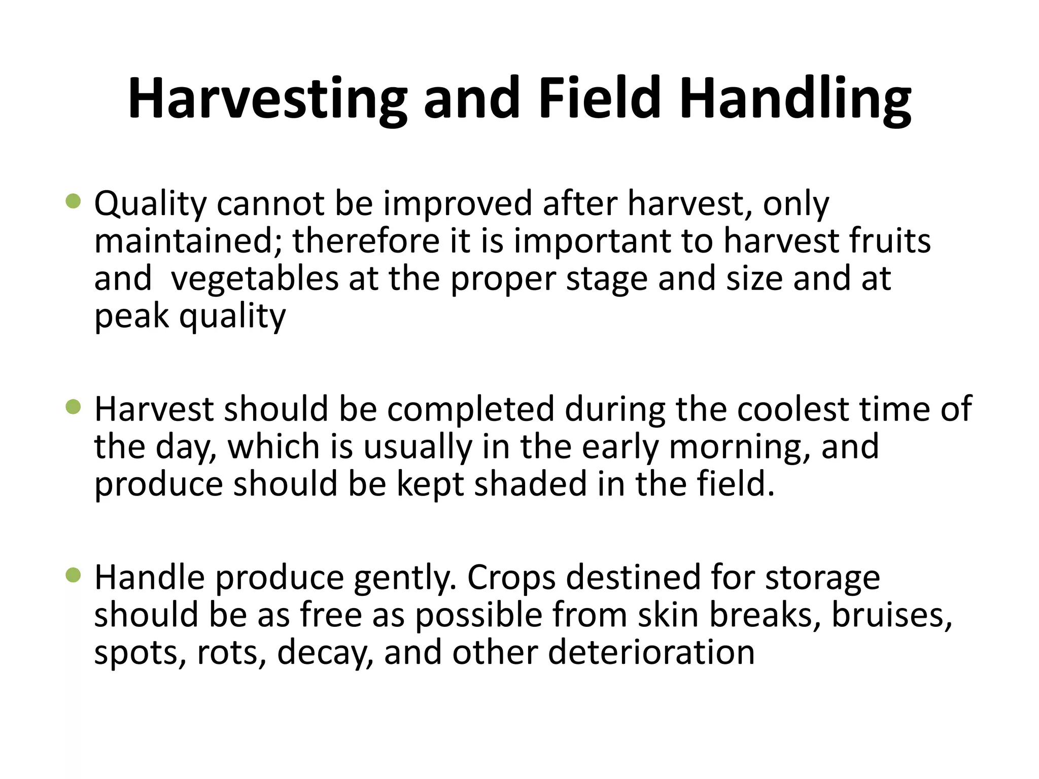 Postharvest Management of Fruits & Vegetables | PPTX
