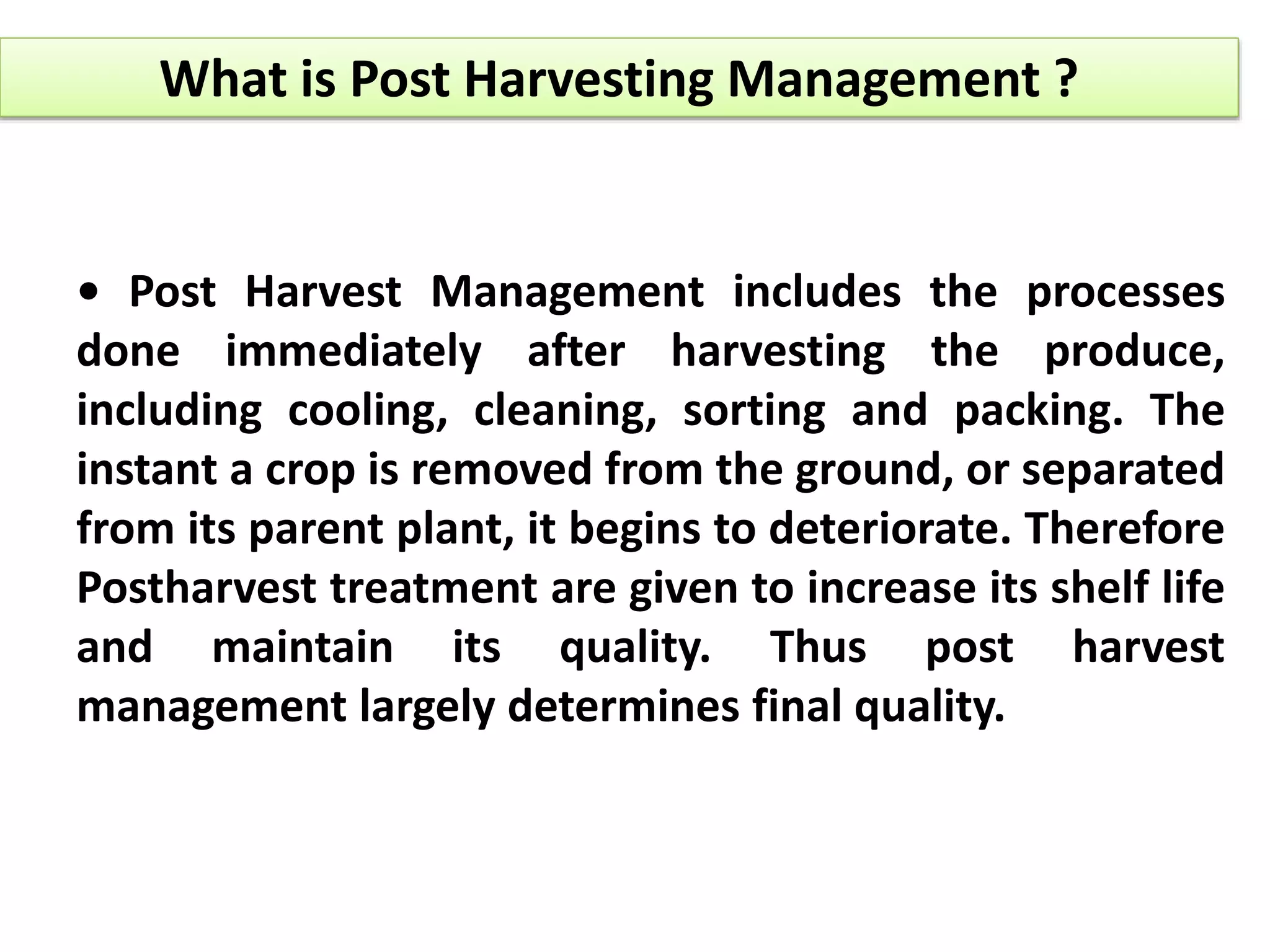 Postharvest technology | PPTX