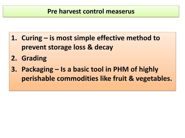 Postharvest technology | PPTX | Agriculture | Industries