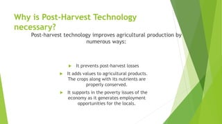 Post harvest technology in horticulture | PPTX