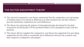 Post Heckscher Ohlin Theories | PDF