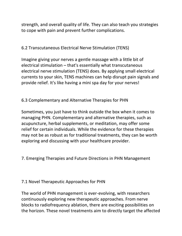 Postherpetic neuralgia.docx | Physical Therapy | Wellness
