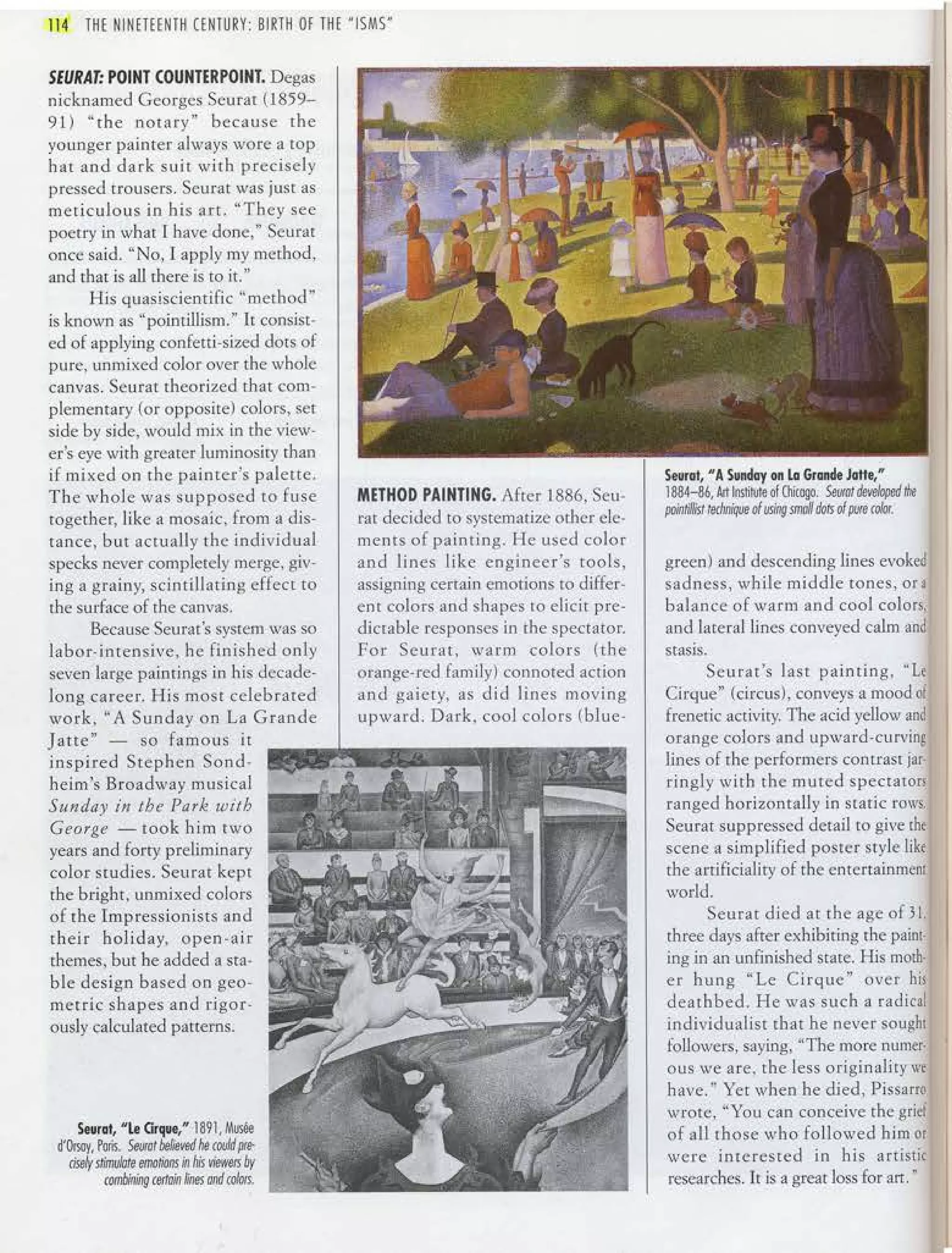 Post impressionismarthistoryassignment | PDF