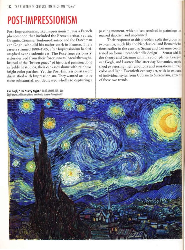 Post impressionismarthistoryassignment | PDF