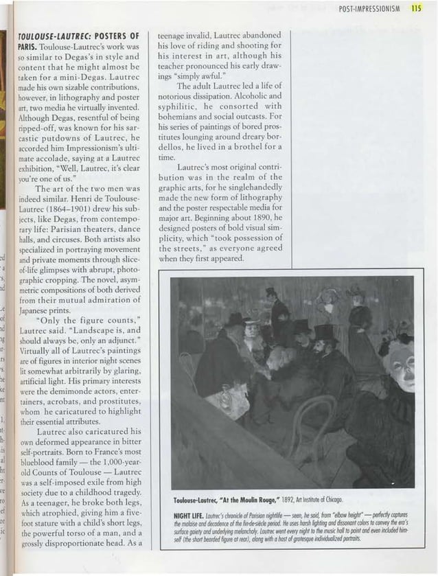 Post impressionismarthistoryassignment | PDF