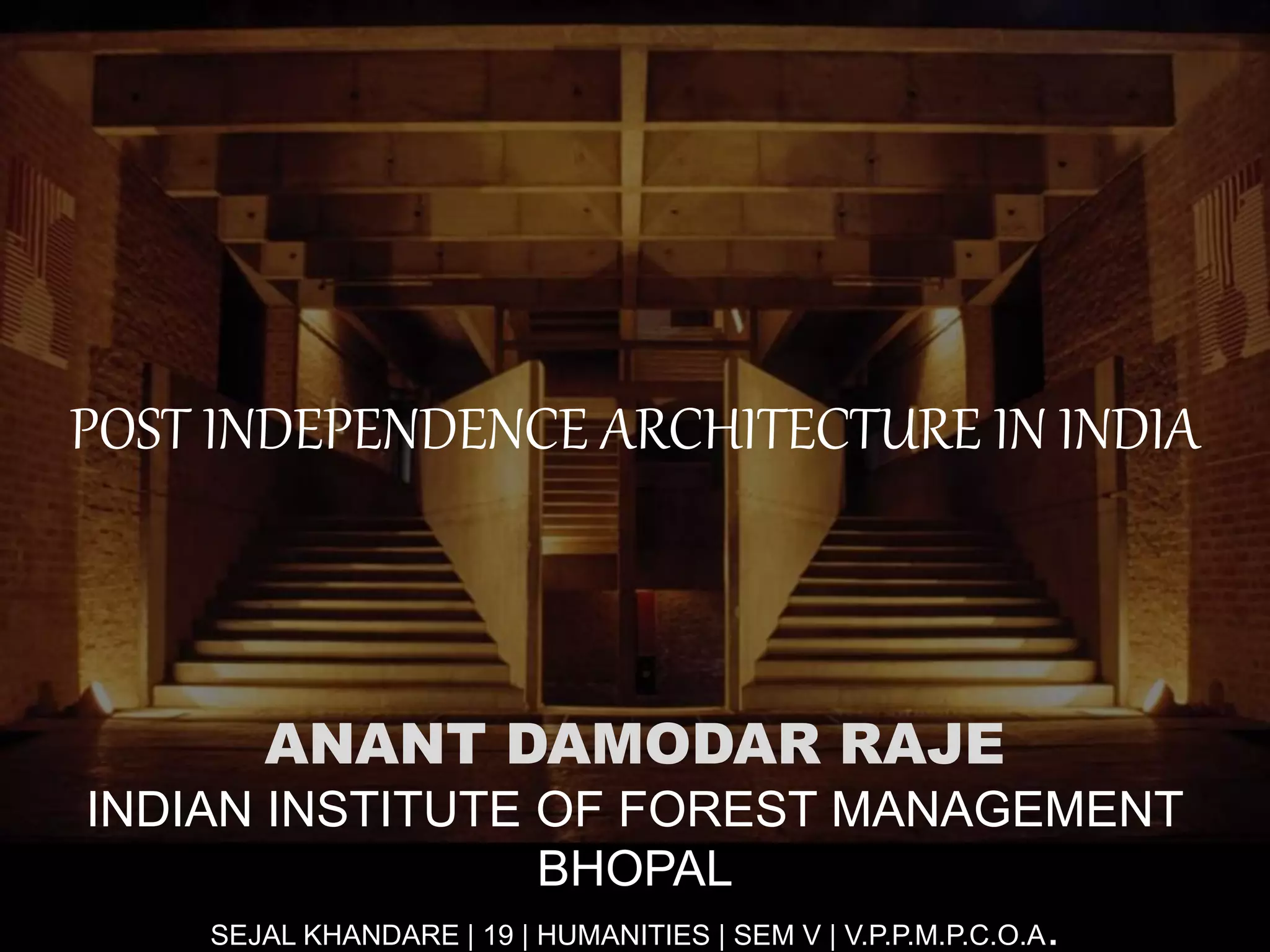 Post Independence architecture in India | PPTX