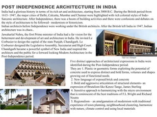Post Independence architecture in India | PPTX