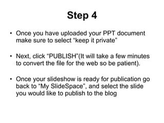 Posting To Slide Share | PPT
