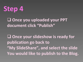 Posting To Slide Share | PPT