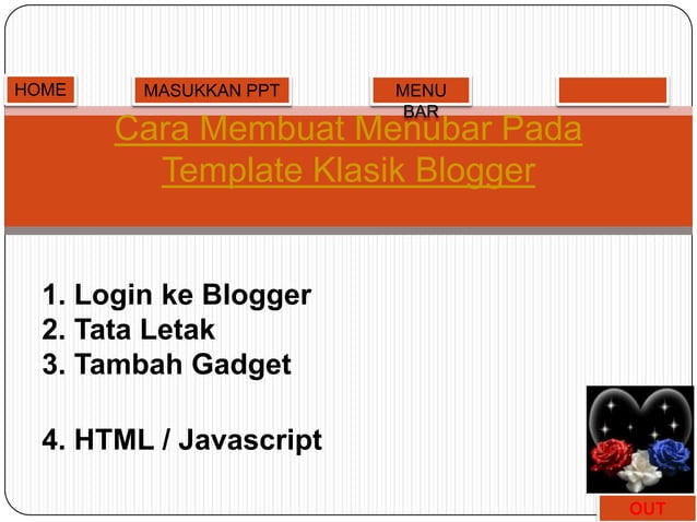 Cara Membuat menu Bar | PPT