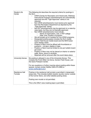 RIT Posting procedures | PDF