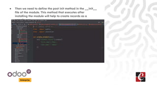 Post init hook in the odoo 17 ERP Module | PPTX | Computing | Technology & Computing