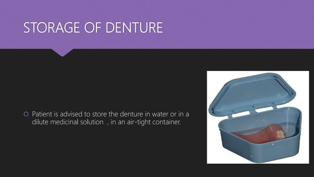 Post insertion instructions in complete denture patients | PPTX | Oral ...